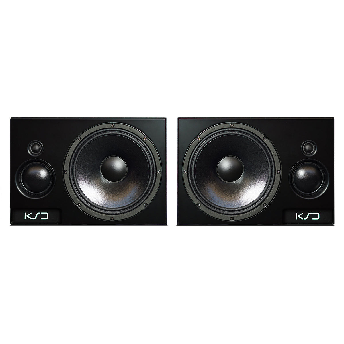 KS Digital A200 Black 3-Way Active Monitor Speakers (10" Woofer, 3" Mi ...