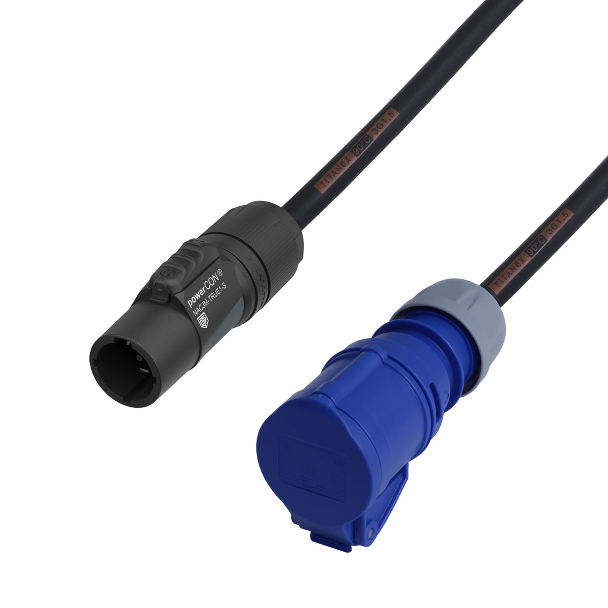 Studiocare Neutrik True1 Male Powercon (NAC3M-True1-S) to Female 16A C