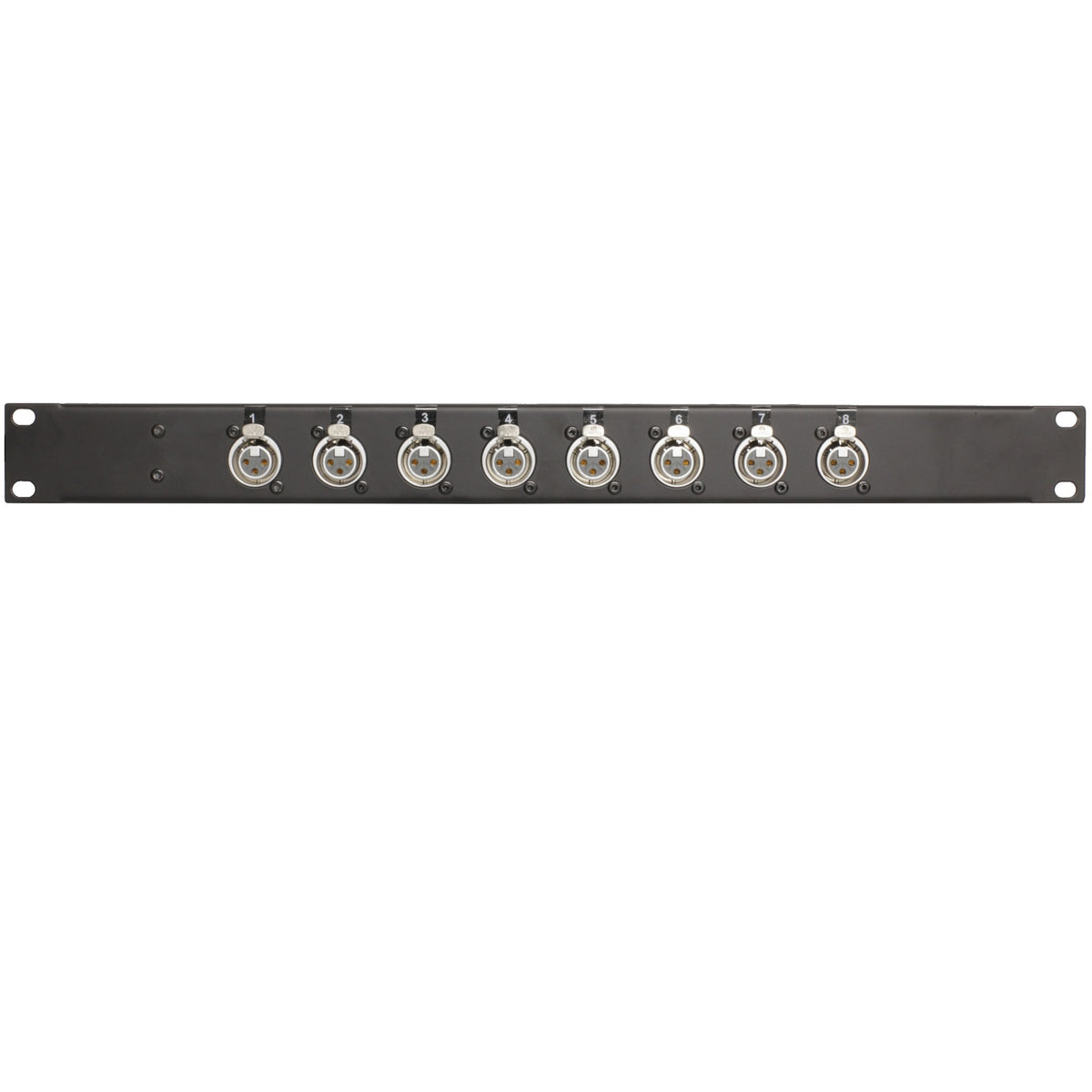 Studiocare Neutrik 1U 8 Way Female XLR Panel - Wired to XLR, TRS or DB
