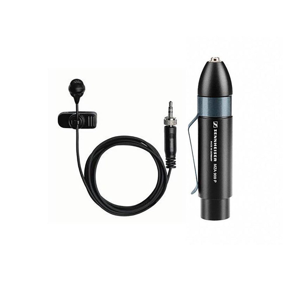 Sennheiser MZA900P ME4 Lavalier Mic Bundle - XLR Phantom power adapter ...